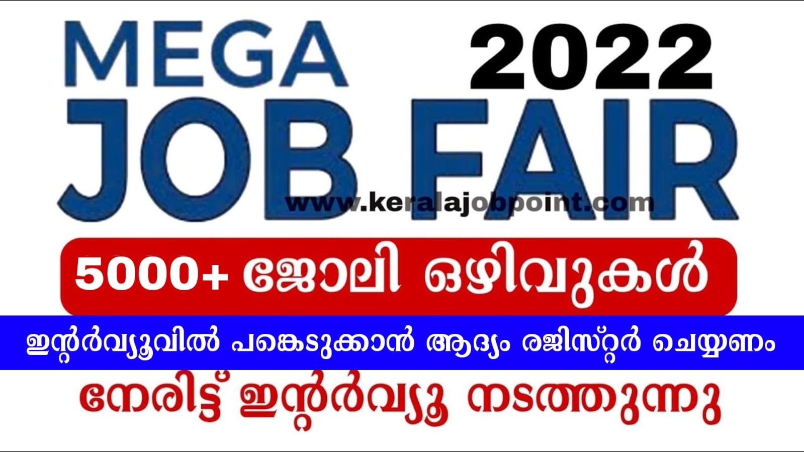 Mega Job Fair 2022 Apply Now 10000+ vacancies - keralajobpoint