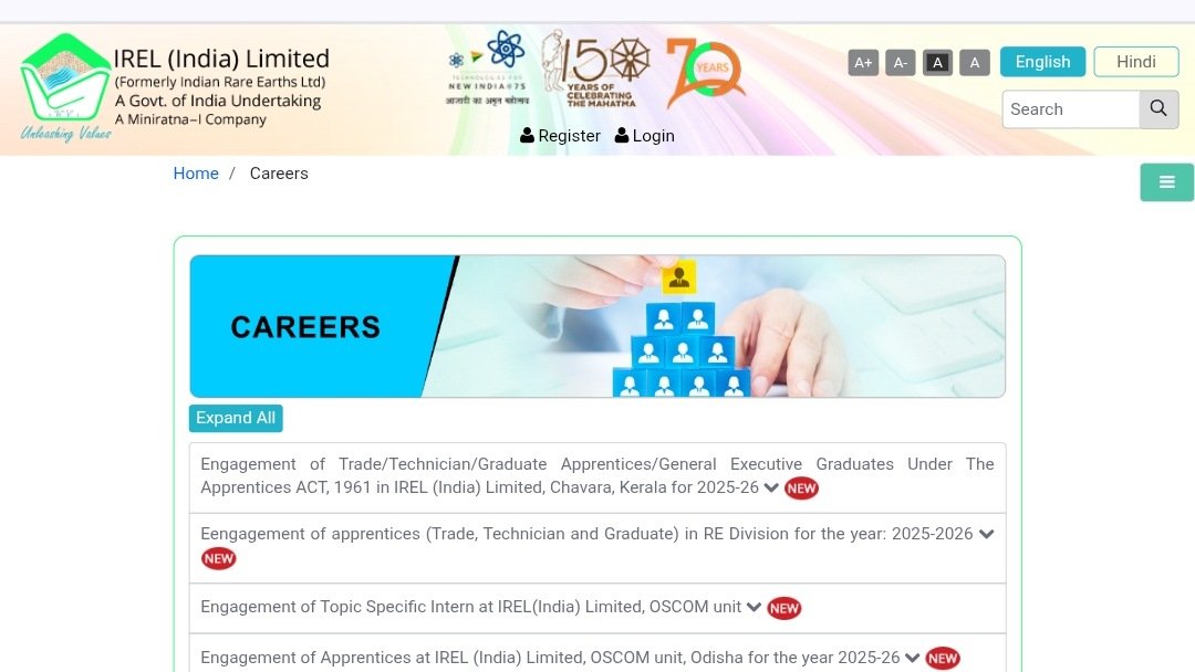 IREL Job Vacancy Apply now - keralajobpoint